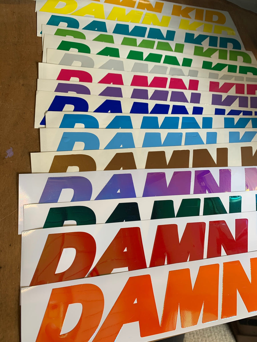10" Damn Kid Stickers – Damnkid Brand